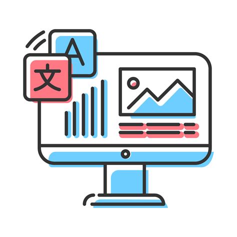 Website Localization DTP Services Color Icon Website Translation