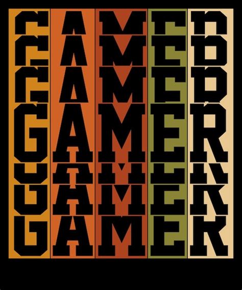 Premium Vector Gamer Typography Vintage Tshirt Design