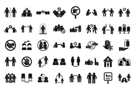 Avoid Contact Icons Set Simple Vector Graphic By Anatolir Creative