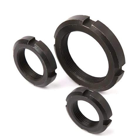 Din1805 Stainless Steel Slotted Round Nut For Hook Spanner Custom