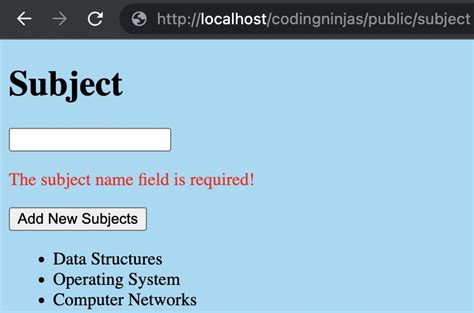 Laravel Validation Naukri Code 360