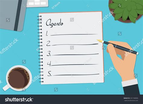 Vector Drawing Agenda List Concept 331748909 Shutterstock