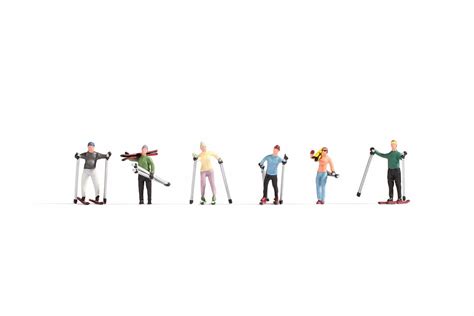 Noch 15827 Skiers Ho Scale Plastic Model Figures Hobbyplex