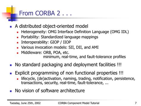 Ppt Corba Component Model Tutorial Powerpoint Presentation Free