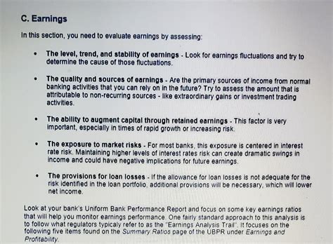 Solved In This Section You Need To Evaluate Earnings By Chegg