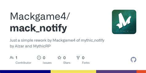 Github Mackgame Mack Notify Just A Simple Rework By Mackgame Of