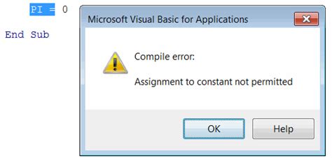 Declaration And Assignment Of Variables And Constants In Visual Basic