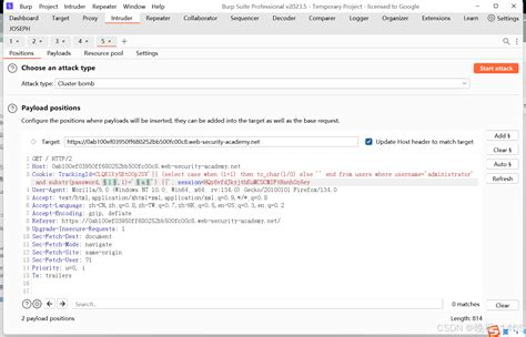 Bp靶场 Sql注入第十二关（关于cookie的盲注之报错）lab Blind Sql Injection With