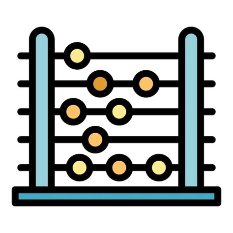 Premium Vector Education Abacus Icon Outline Education Abacus Vector Icon Color Flat Isolated