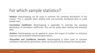 BOOTSTRAPPING IN STATISTICS PPT