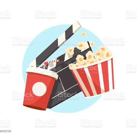 벡터 일러스트 레이 션 영화 산업입니다 팝콘 상자 소 다 물 영화 추 0명에 대한 스톡 벡터 아트 및 기타 이미지 0명 기업 재무와 산업 디자인 Istock