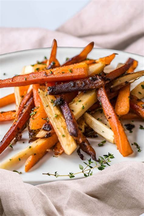 Roasted Carrot And Parsnip Fries Vegan Focus