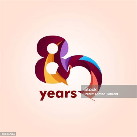 80周年優雅數位向量範本設計插圖向量圖形及更多事件圖片 事件 典禮 商務 Istock