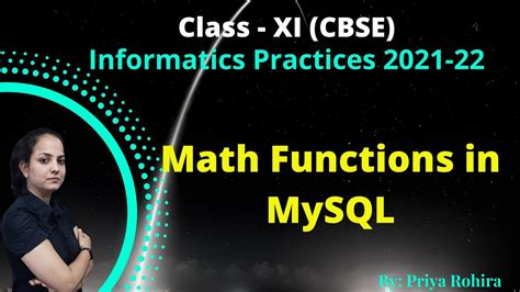 Math Function Pow Round Mod Sqrtclass 12 Ip Cbse Mysql Youtube