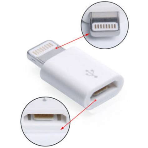 Jual Adapter Konverter Micro USB Female To Lightning Male Converter Connector Konektor