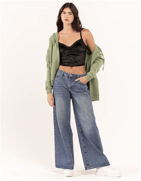 Full Tilt Velvet Lace Trim Womens Cami Black Tillys