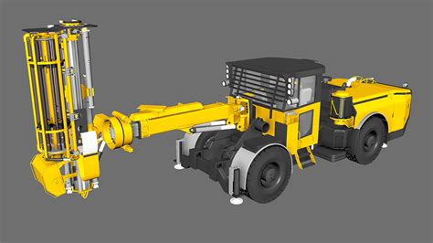 3d Epiroc Simba E7 Drill Rig Modeling And Animation