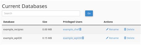 Managing Existing Databases In Cpanel Catalyst2