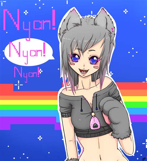 Nyan Cat Girl By Moromonster On Deviantart