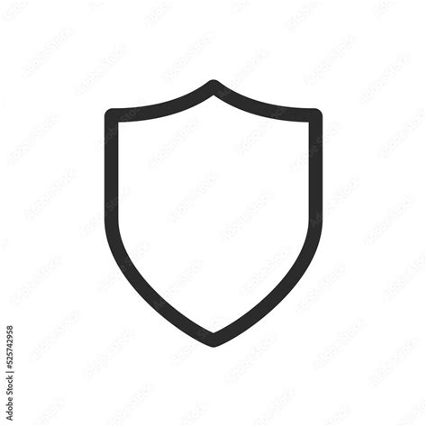 Shield Shape Silhouette Vector Shield Against Danger Isolated On White