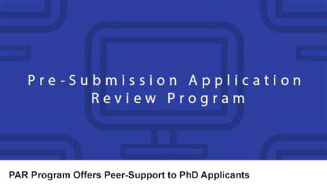 Computer Science Phd Pre Submission Application Review Par Program