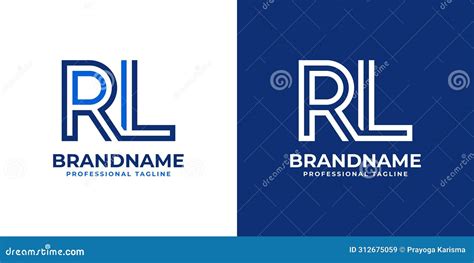 Letters Rl Line Monogram Logo Suitable For Business With Rl Or Lr