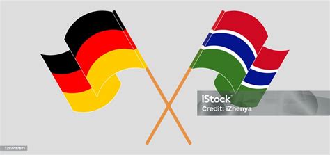 독일과 감비아의 교차 국기 0명에 대한 스톡 벡터 아트 및 기타 이미지 0명 감비아 교섭 Istock