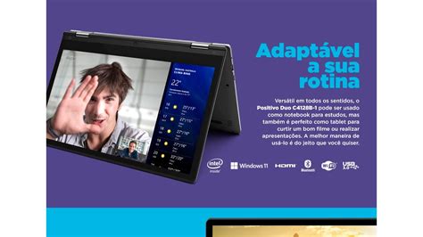 Notebook 2 Em 1 Positivo Duo Intel Celeron Casas Bahia