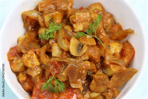Chettinad Mushroom Masala Spicy Dry Curry Of Mushroom Indian Food