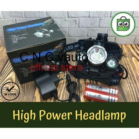 Jual HEADLAMP LAMPU SENTER KEPALA 3 MATA LED T6 CREE FOKUS Import Shopee Indonesia