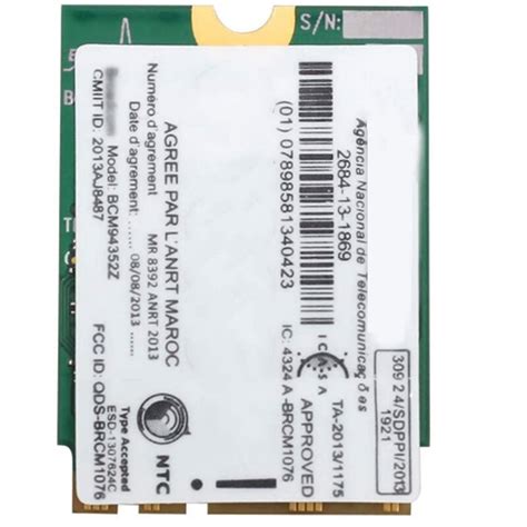 Wireless Hackintosh Bcm94352z Bcm94360ng Wifi Card Ngff M 2 1200 Mbps Bluetooth 4 0 Ngff 802