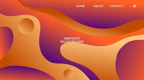 Abstract Orange Background Elegant Gradient Shape Smooth Liquid Color Design Vector Template