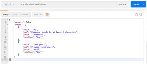 schema based validation using express validator in node js
