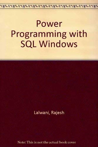 Power Programming With Gupta Sql Windows Bk Disk Lalwani Rajesh Books