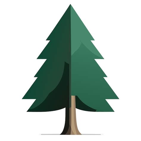 Premium Vector Vectorized Pine Tree On A Clean White Background In