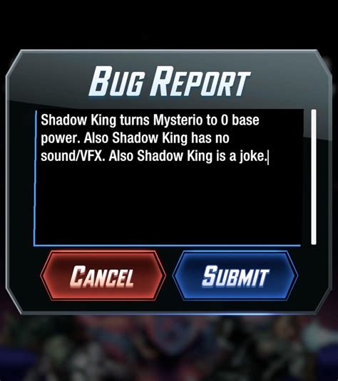 Bug Report Rmarvelsnap