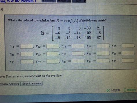 Solved What Is The Reduced Row Echelon Form R Rrefa Of