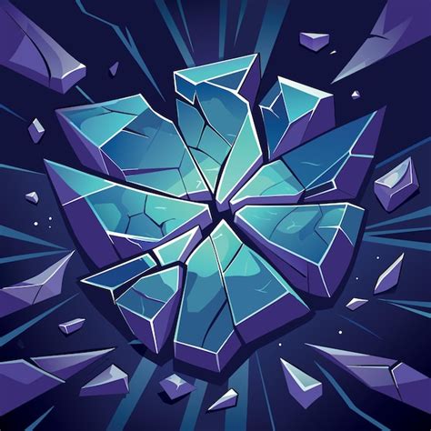 Premium Vector Background From Cracked Broken Glass On A Dark Background