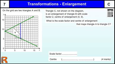 Enlargement Transformation Whole Number Scale Factor Gcse Maths Revision Exam Paper Practice