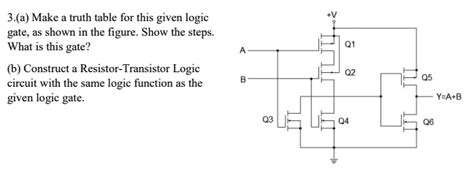 Solved A Make A Truth Table For This Given Logic Gate As Shown In
