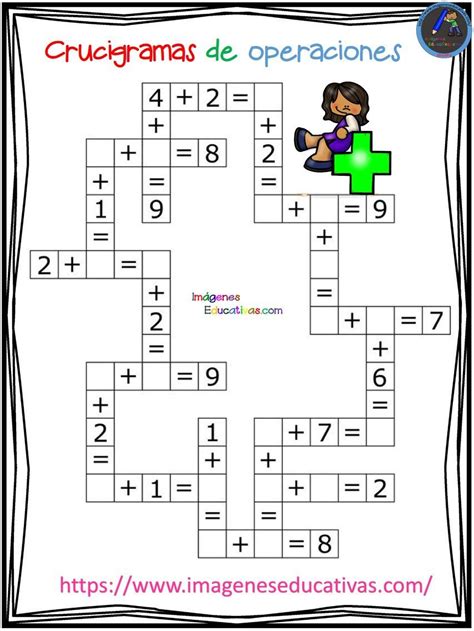 Crucigramas De Operaciones Sencillas Imagenes Educativas Crucigramas Ejercicios De Calculo