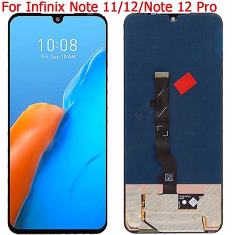6 7 Infinix Note 12จอแอลซีดีต้นฉบับสำหรับจอแสดงผล Infinix Note 12 Pro หน้าจอสัมผัสจอแอลซีดี