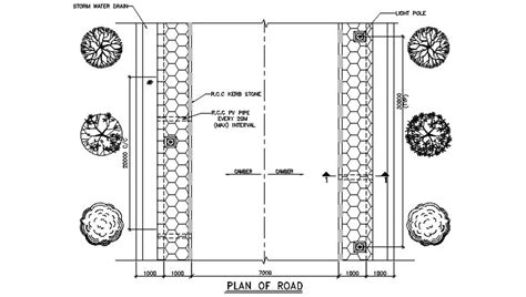 Road Plan Autocad Drawing Download Dwg File