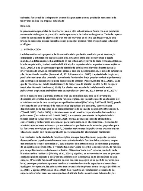Robustez Funcional Pdf Los Bosques Conservación Del Medio Ambiente