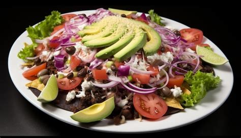 Premium Ai Image Fresh Gourmet Salad With Healthy Vegetables And