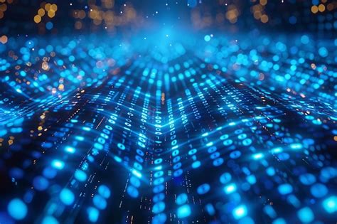 Premium Photo Illustration Of Abstract Digital Background With Blue