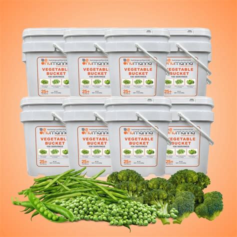 Numanna Dozen Vegetable Pack Bulk Emergency Freeze Dried Vegetables