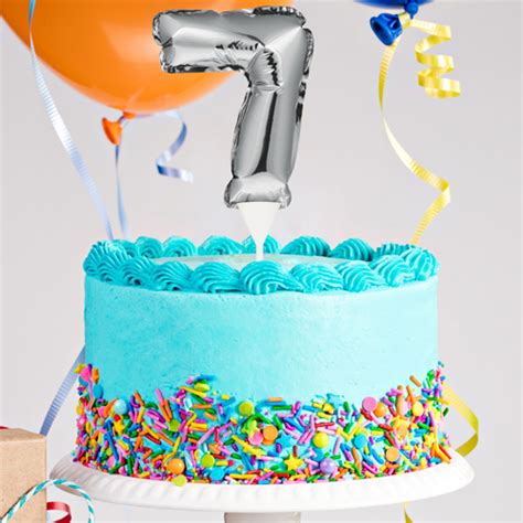 Mini Ballon Zahl 7 Silber 13 Cm MEINCUPCAKE Shop