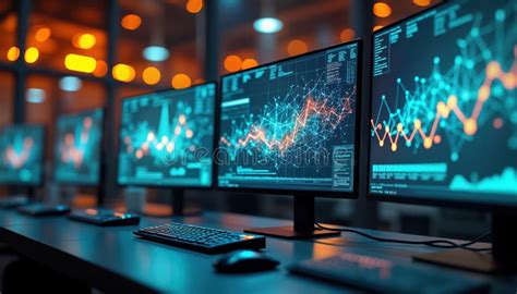 Advanced Tech Lab Shows Ai Drug Development Multiple Screens Display Complex Data