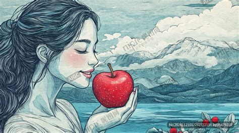 Ai创作图手绘座在苹果上的姑娘 苹果水果插画女孩 新疆苹果包装插画 红富士包装插画 丑苹果包装插画 苹果包装插画 小女孩苹果包装插画 红苹果美人 糖心苹果包装插画 苹果插画人物 黄苹果维纳斯